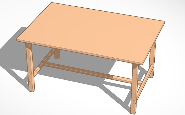 3D design Designing simple table with Tinkercad. - Tinkercad