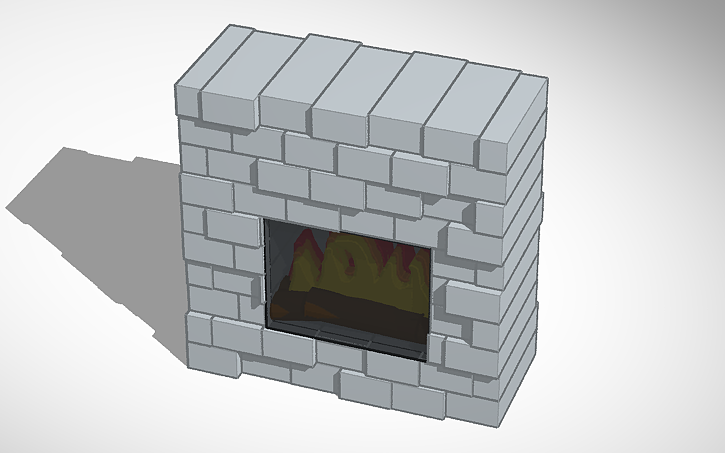 3D design Fireplace - Tinkercad