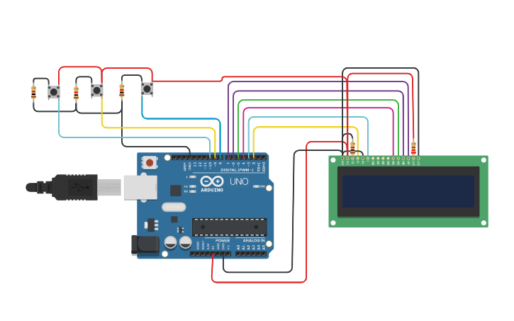 Circuit design digital clock - Tinkercad