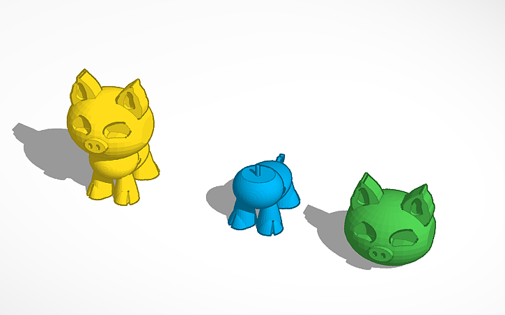 3D design Pig Toy Free To Use - Tinkercad