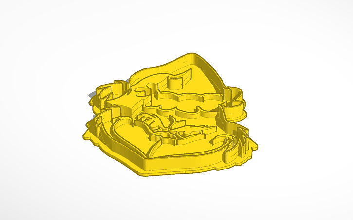 3D design Grinch Cookie Cutter - Tinkercad