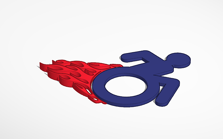 3D design Wheelchair fire - Tinkercad