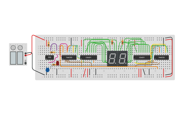 Circuit design 0 al 99 - Tinkercad