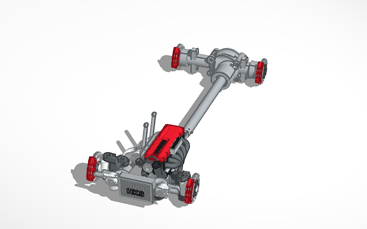 3D design Chassis (RB26DETT Swap) - Tinkercad