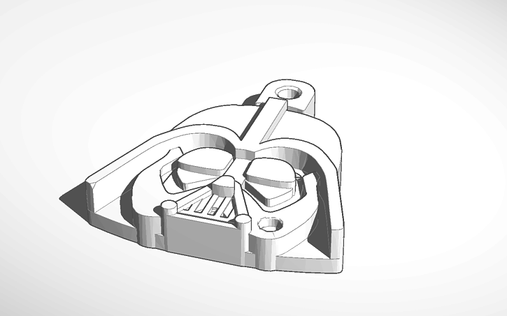 3D design Darth Vader Keychain - Tinkercad
