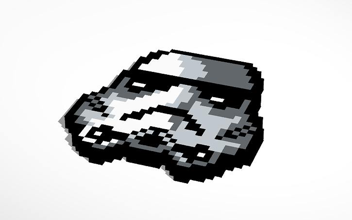 3D design Stormtrooper 8-Bit - Tinkercad
