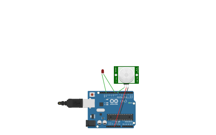 Circuit design pir sensor - Tinkercad