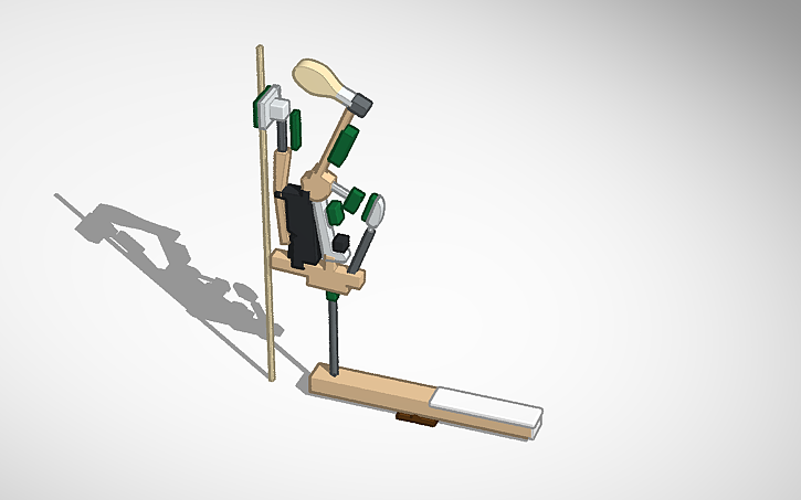 3D design Piano key mechanism - Tinkercad