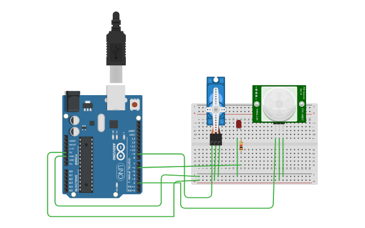 Circuit design IR Sensor - Tinkercad