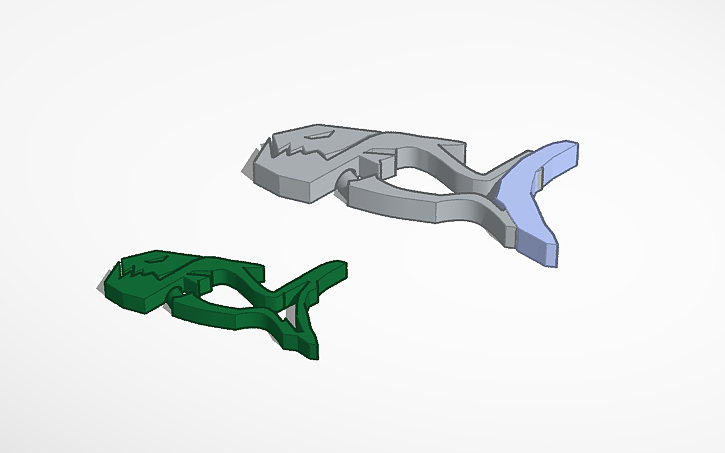3D design fish clip - Tinkercad