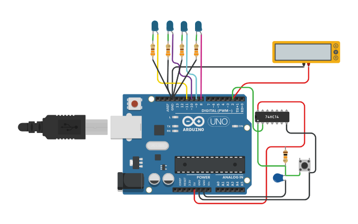 Circuit design Motor de passo - full step drive - Tinkercad