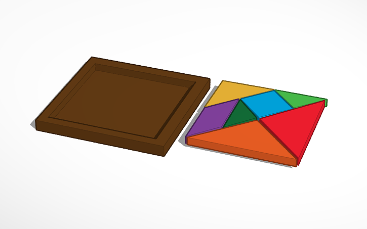 3D design Tangram - Tinkercad