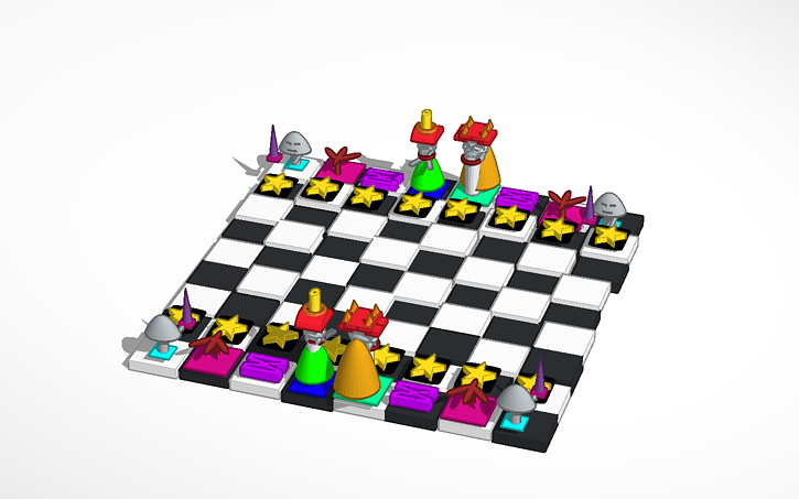 3D design Chess Pieces - Tinkercad