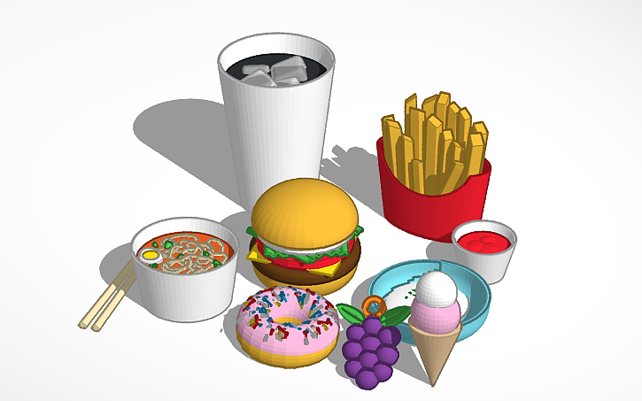 3D design food - Tinkercad