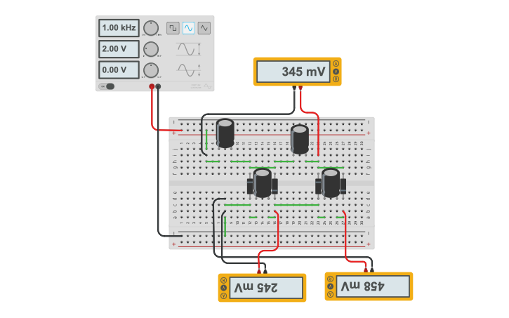 Circuit design Multiplier Voltage Quadrupler - Tinkercad