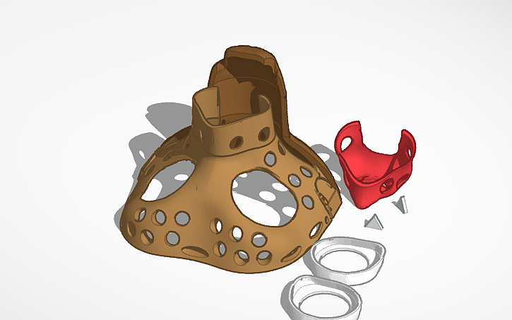 3D design fursuit bat head - Tinkercad