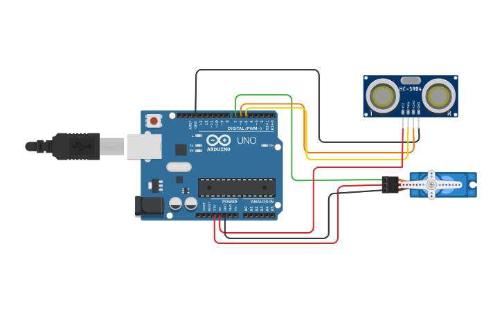 Circuit design Arduino uno R3 - Tinkercad