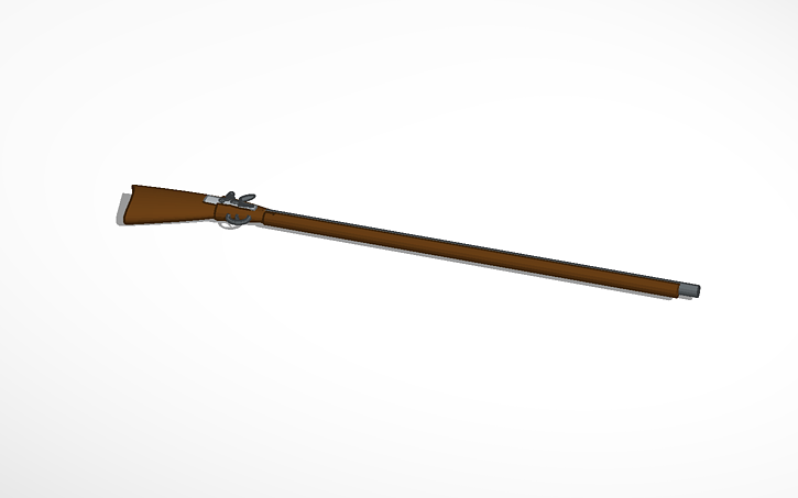 3D design Flintlock Rifle - Tinkercad