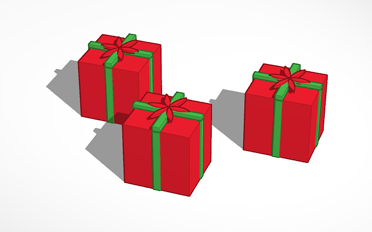 3D design christmas Present - Tinkercad
