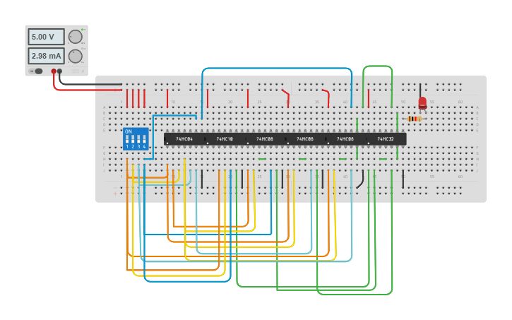 Circuit design mapa de Karnaugh - Tinkercad
