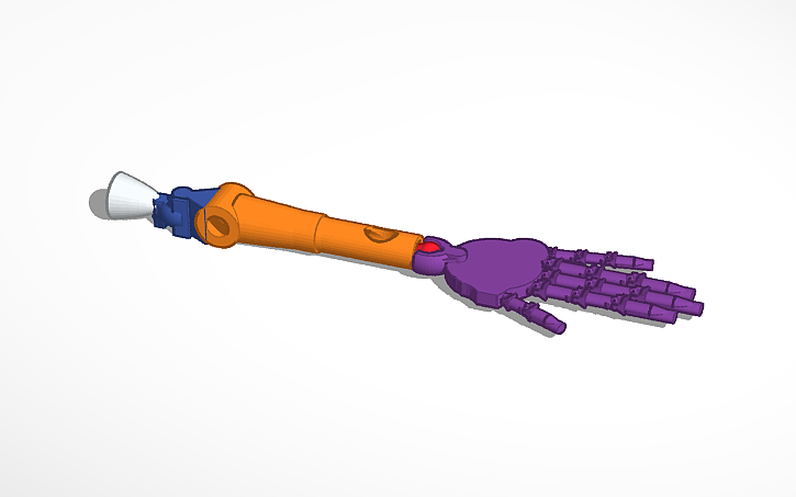3D design Bionic Arm - Tinkercad