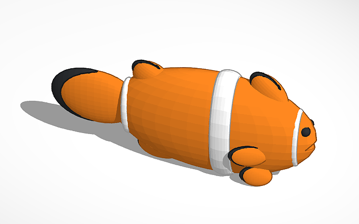 3D design Clown Fish - Tinkercad