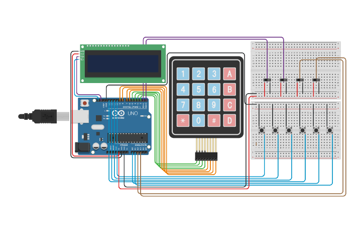 Circuit design Access Control System - Tinkercad