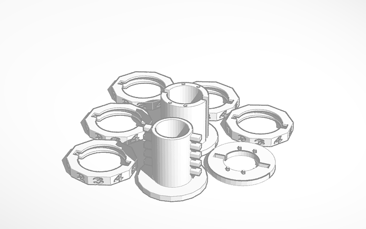 3D design Combination lock - Tinkercad