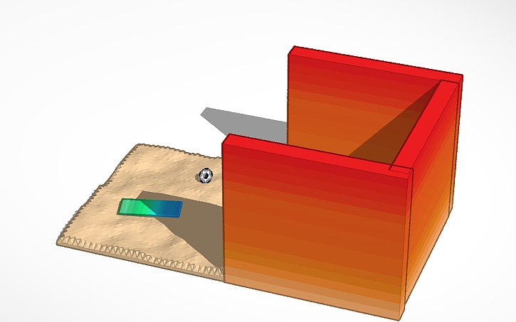 3D design Beach with sunset - Tinkercad