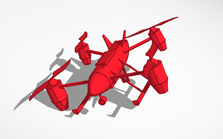 3D design Flight crowd future flight concept vtol - Tinkercad