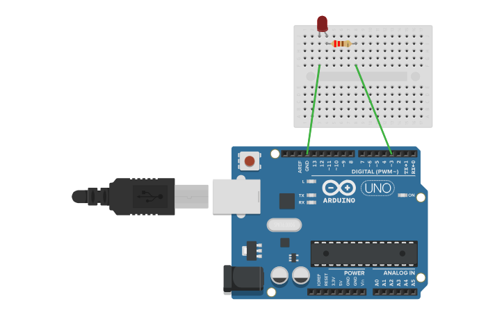 Circuit design Breathing LED - Tinkercad