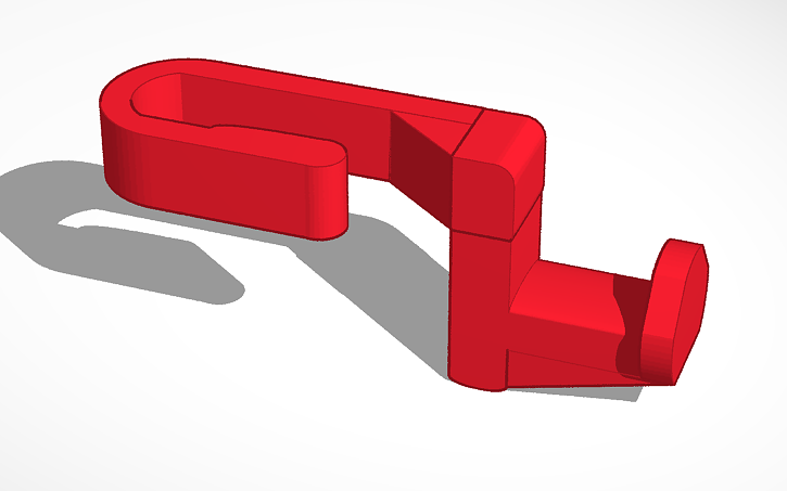 3D design Hedrest hook 2 - Tinkercad
