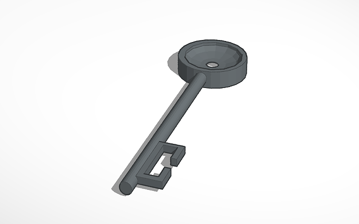 3D design locke and key echo key - Tinkercad