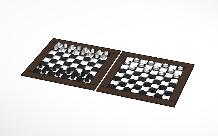 3D design Chess And Checkers, Fully Playable. - Tinkercad