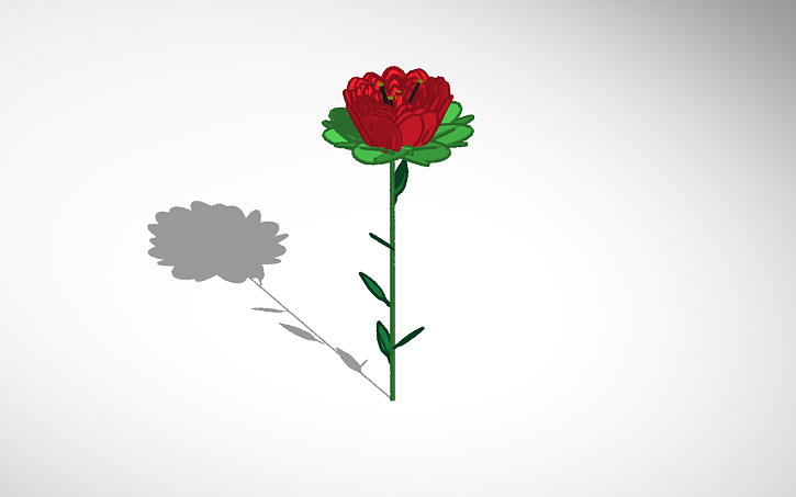 3D design Flower Design - Rose+Vague Idea of Stem - Tinkercad