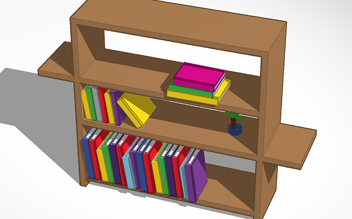 3D design bookshelf - Tinkercad
