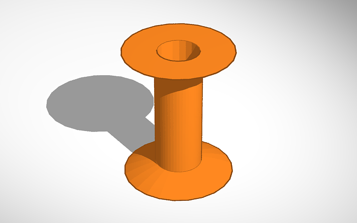 3D design yarn winder bobbin - Tinkercad