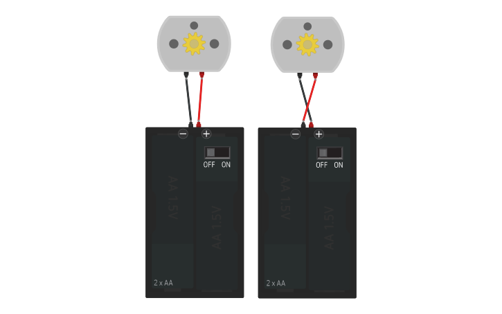 Circuit design DC Motor Current Flow Example - Tinkercad