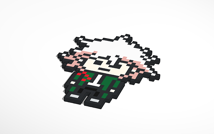 3D design nagito komaeda pixel sprite: sdr2 - Tinkercad