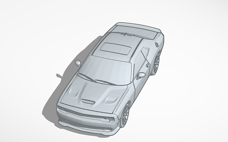 3D design printable dodge challenger hellcat - Tinkercad