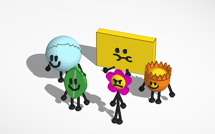 3D design BFDI Characters 1 - Tinkercad