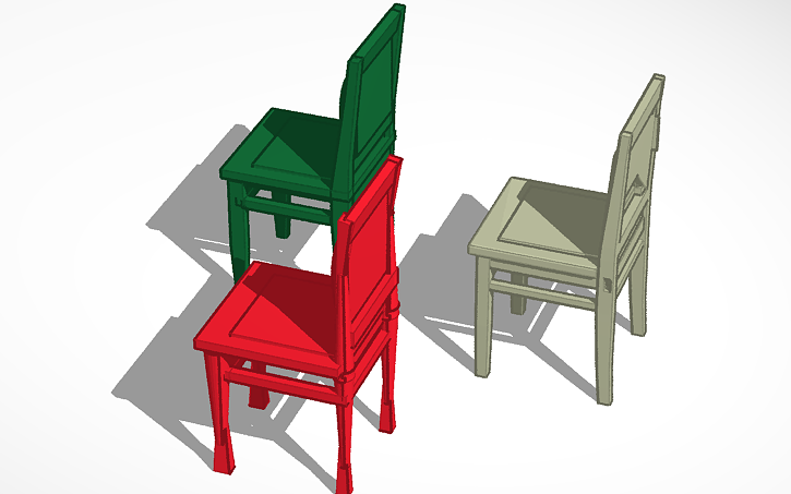 3D design chairs - Tinkercad