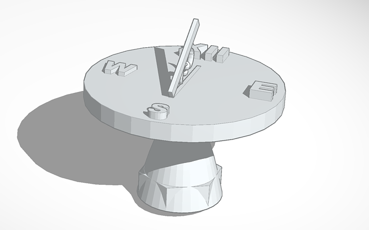 3D design Sundial - Tinkercad