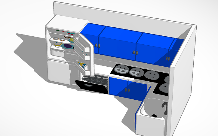 3D design kitchen - Tinkercad