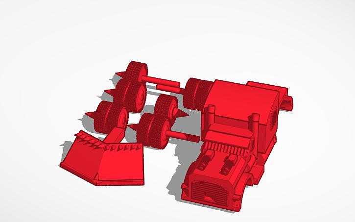 3D design Mad Max Semi Truck - Tinkercad