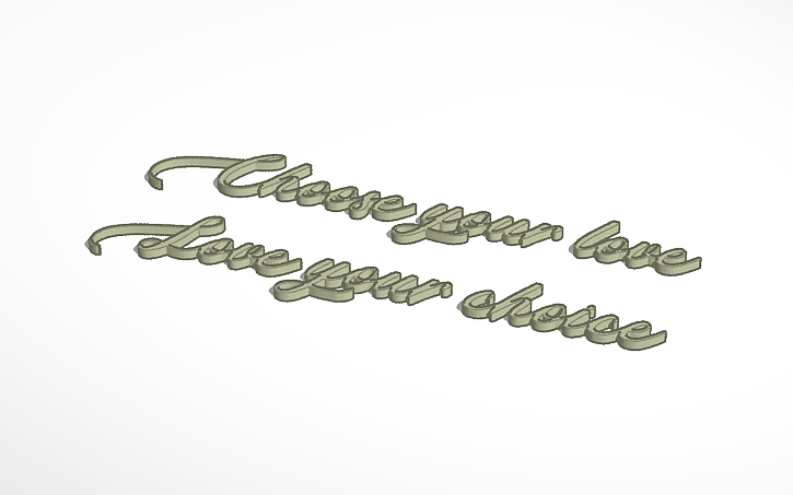 3D design Words - Tinkercad