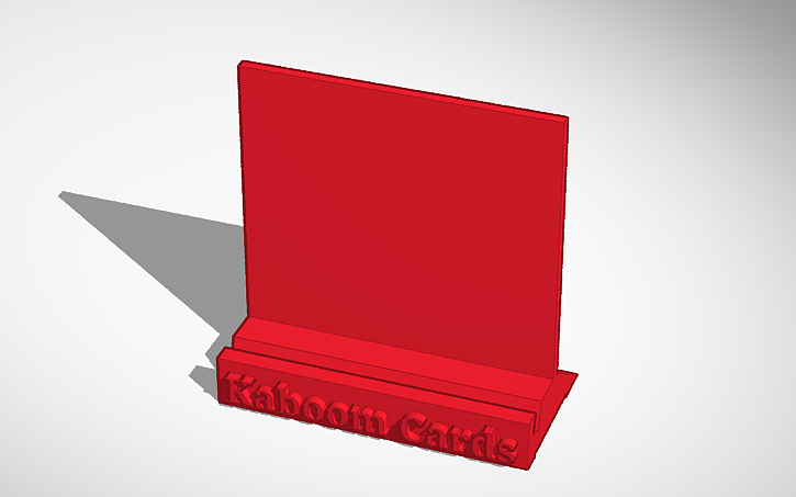 3D design Trading Card Stand - Tinkercad