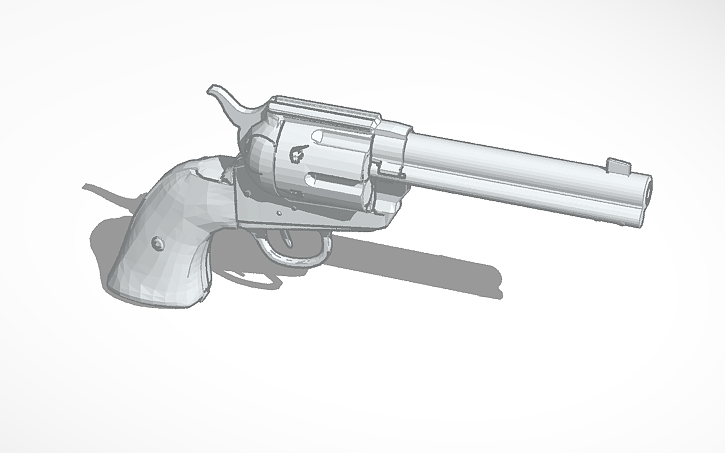 3D design Colt single action army revolver - Tinkercad