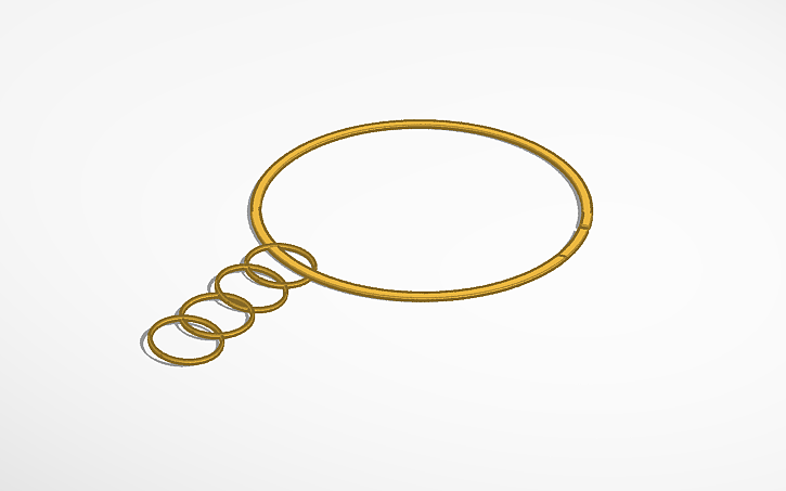 3D design keyring - Tinkercad
