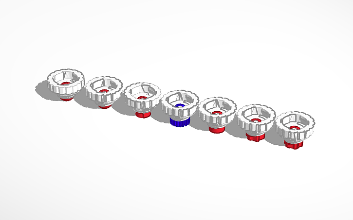 3D design Beyblade Metal Fight Rubber Performance tips - Tinkercad